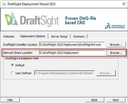 Sneller DraftSight Enterprise uitrollen met Deployment Wizard